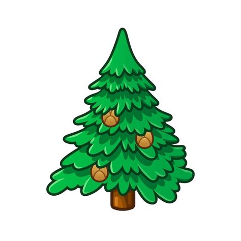 Premium Vector Chrtistmas Evergreen Tree Emoji Isolated On White