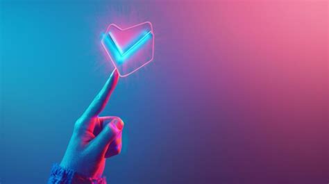 The Finger Touching Hologram Premium Ai Generated Image