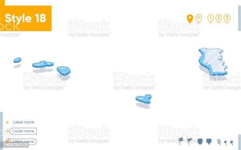 포르투갈 물과 도로가있는 흰색 배경에 3d지도 그림자가 있는 벡터 맵입니다 0명에 대한 스톡 벡터 아트 및 기타 이미지 0명 강 경계 Istock