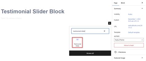 Testimonial Slider Block Radius Blocks Documentation