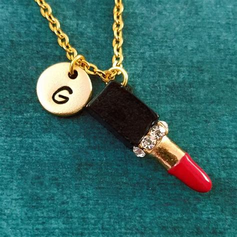 Red Lips Necklace Etsy