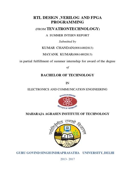 Training Report On Verilog Pdf Hardware Description Language