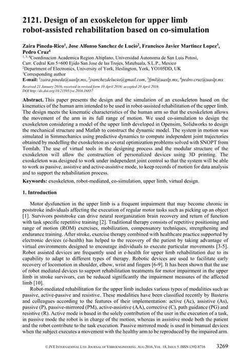 Pdf Design Of An Exoskeleton For Upper Limb Robot Assisted Rehabilitation Based On Co Simulation