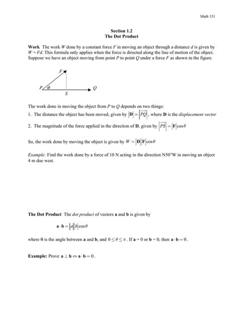 Dot Product Definition Properties And Applications