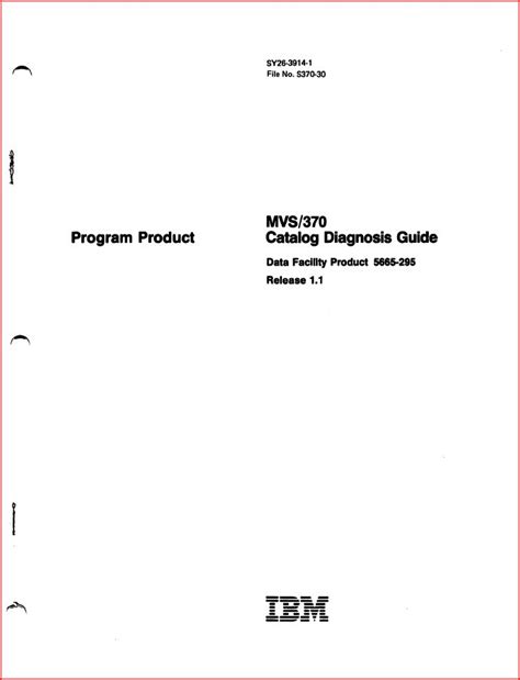 Mvs370 Catalog Diagnosis Guide Manual Computing History