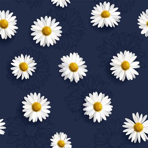 الگوی وکتور بدون درز گل های مروارید سفید در پس زمینه آبی واقع بین الگوی بدون درز گل های ریز 1630328