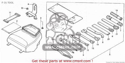 Honda Cx500e 1982 C F 31 Tool Buy F 31 Tool Spares Online