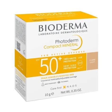Bioderma Photoderm Compact Powder Mineral With 50 Spf Claire Light Tinted Version 10g For All