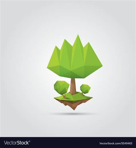 Conceptual Polygonal Tree Royalty Free Vector Image