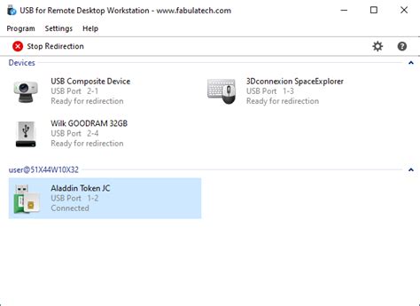 working in seamless mode usb for remote desktop workstation user manual