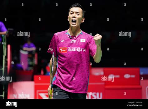 Kanagawa Japan 23rd Aug 2024 Kenta Nishimoto JPN Badminton