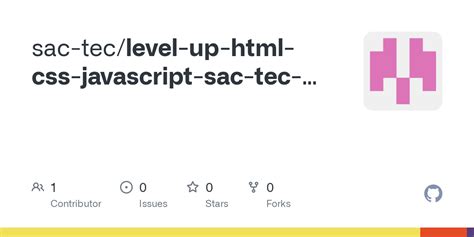 Github Sac Teclevel Up Html Css Javascript Sac Tec Main