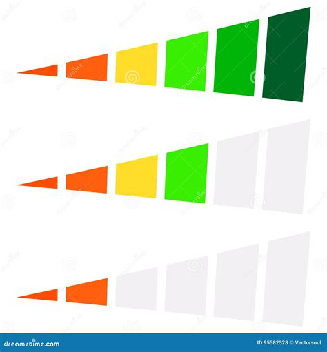 Progress Bar Level Indicator In Perspective Step Progress Ba Stock Vector Illustration Of