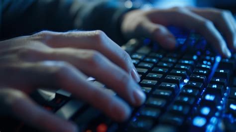 Premium Photo Closeup Typing Hands On Keyboard