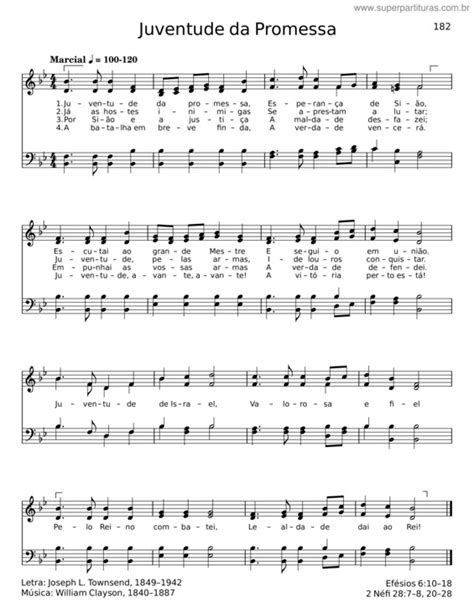 Super Partituras Juventude Da Promessa Joseph L Townsend Ebenezer Beesley