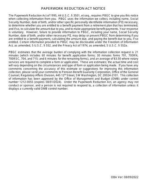 Pbgc Form 710 Download Printable Pdf Or Fill Online Application For