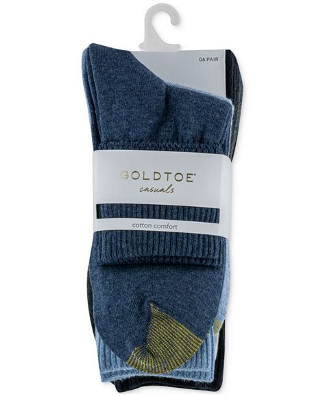 Gold Toe Womens 6 Pack Casual Turn Cuff Socks Macys