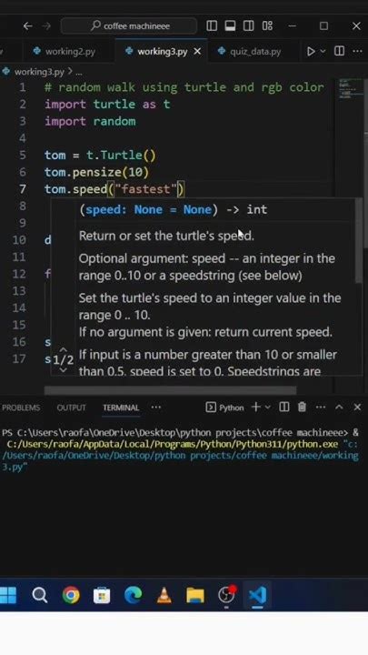 random walk in python using turtle coding turtle python shorts