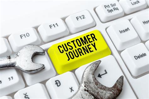 Text Sign Showing Customer Journey Word Written On Product Of Interaction Between Organization