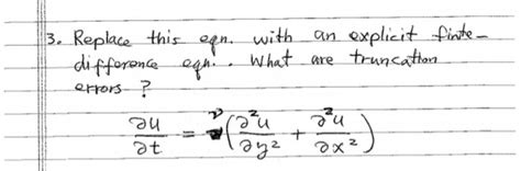 Solved Replace This Eqn With An Explicit Finite Difference
