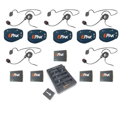 Eartec Ep5cyb E Pak Cyber Headsets Communication System 5 Person Setup