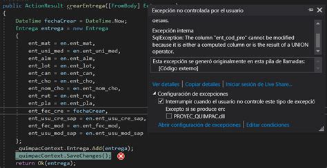Sql Server Error Al Insertar Un Nuevo Registro En Asp Net Core Stack Overflow En Espa Ol