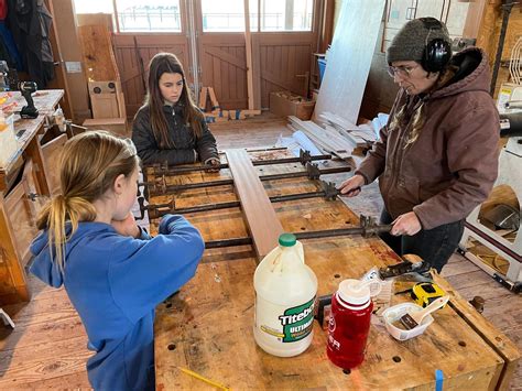 Girls Boat Project Transom Building Tool Practice Northwest Maritime