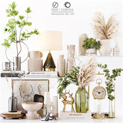 Decorative Set 114 3d Model Cgtrader