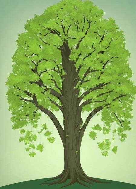 Premium Ai Image Small Leaf Vector Art Tree