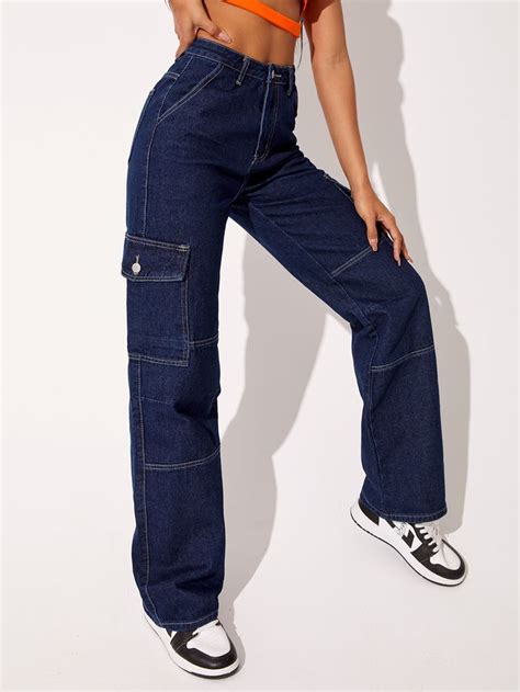 Straight Leg Cargo Jeans Cargo Pants Outfit Fashion Pants Pants Outfit
