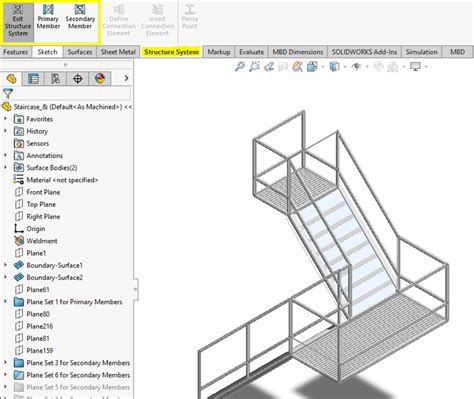 Solidworks Structure System Primary Vs Secondary Members Ime Wiki