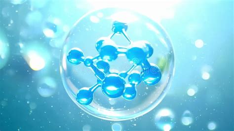 Exploring Molecular Structures In A Blue Liquid Environment Stock Video