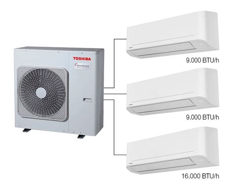 Toshiba 3m Multi Split Ac 9 000 9 000 16 000 Btu H A