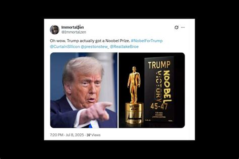 Trump Nobel Peace Prize Memes 1 20251010 Thunder Dungeon The