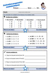 Multiples et diviseurs Cycle 3 Exercice évaluation révision leçon