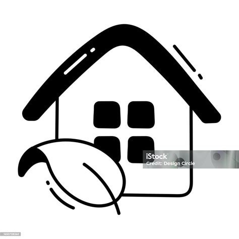 에코 홈 낙서 아이콘 디자인 그림입니다 흰색 배경에 생태 기호 Eps 10 파일 가정 생활에 대한 스톡 벡터 아트 및 기타 이미지 가정 생활 건설 현장 금융 Istock