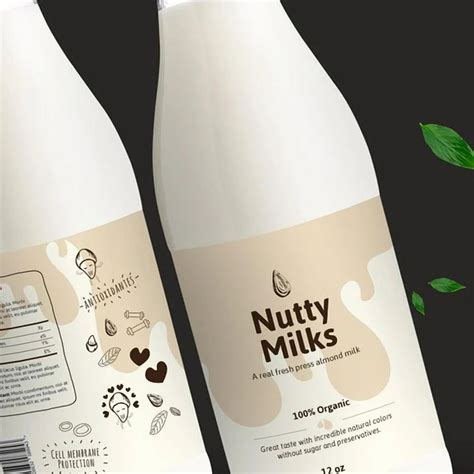 Glass Milk Bottle Label Custom Printed Labels And Beautifully Crafted