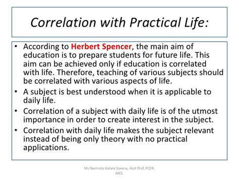 Correlation Of Subjects In School B Ed Notes