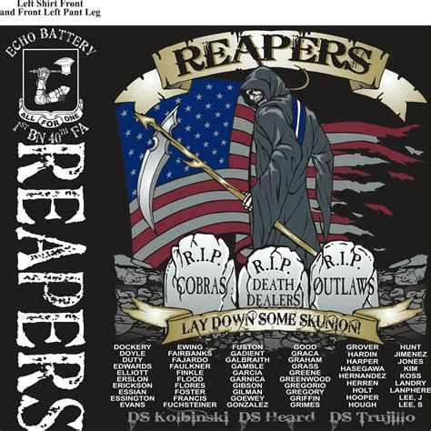 Platoon Shirts Echo 1st 40th Reapers Apr 2015