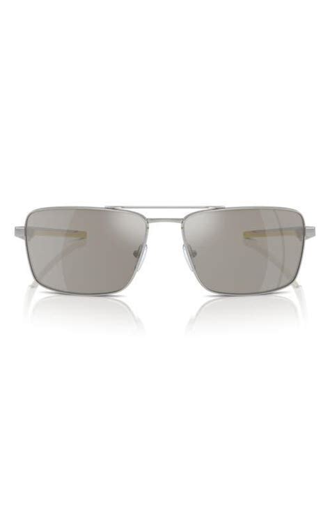 Scuderia Ferrari X 60mm Rectangular Sunglasses In Gray For Men Lyst