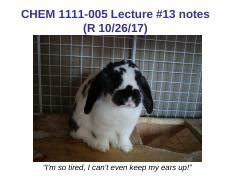 Chem1111 F17 Lecture13 Notes 171026 Pdf CHEM 1111 005 Lecture 13