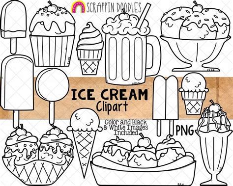 Ice Cream Clipart Ice Cream Sundae Popsicle Banana Split Ice