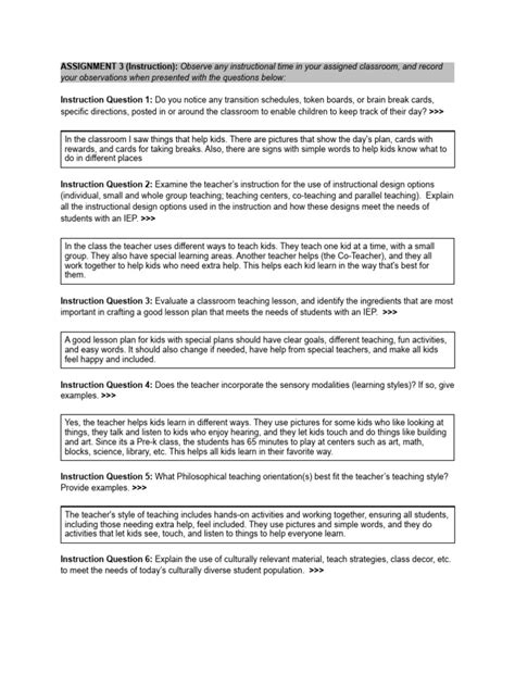 Annotated Assignment 203 Pdf Teachers Lesson Plan