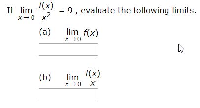 Solved If Lim X0 F X X2 9 Evaluate The Following Chegg
