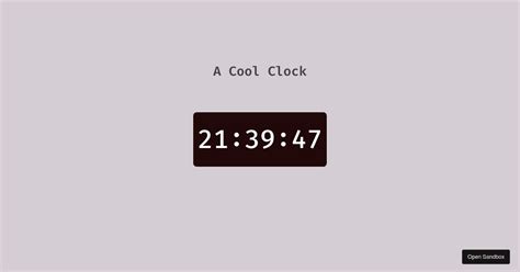 React Clock Forked Codesandbox