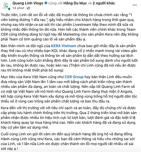 Quang Linh Vlog lên tiếng xin lỗi vì PR sản phẩm quá lố gây hiểu lầm