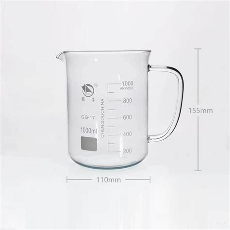 1pclot Lab Full Glass Beaker With Glass Handle Fo Grandado