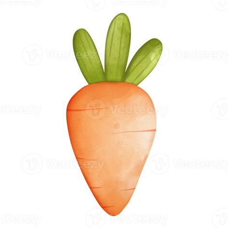 Watercolor Cute Easter Carrot Easter Elements 20786646 Png