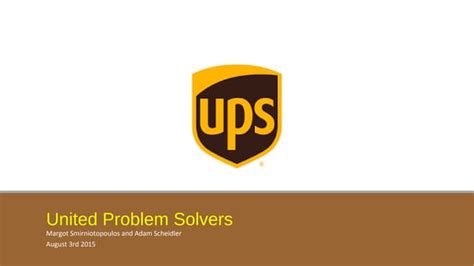 Ups United Problem Solvers Content Strategy Ppt