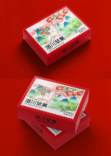 系列水果包装设计一 手绘苹果包装设计